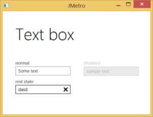 Metro style Text Box control for java (JMetro) - Pixel Duke